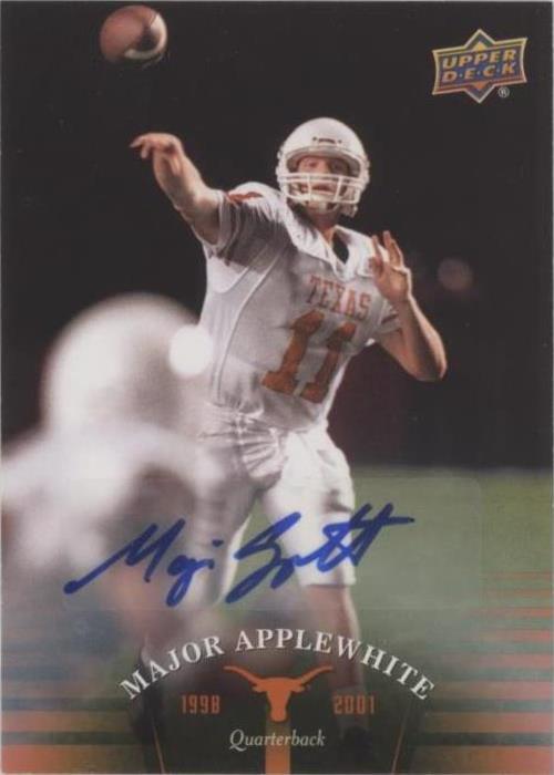 2011 Upper Deck University of Texas - Autographs #70 Major Applewhite ...