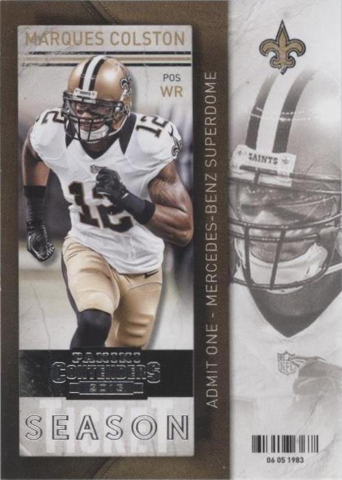 2013 Panini Contenders - #83 Marques Colston for sale online | eBay