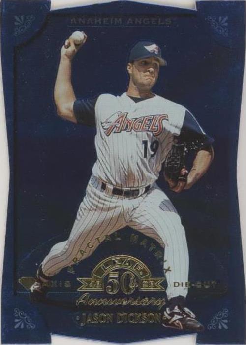 1998 Leaf - Fractal Matrix Die-Cut Diamond-Axis #141 Jason Dickson /50 ...