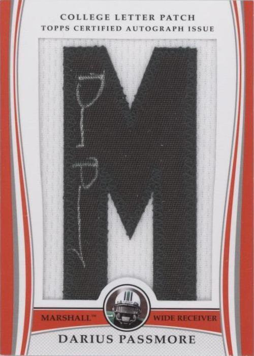 2009 Bowman Draft Picks - College Letter Patch #LAP-DP Darius Passmore ...
