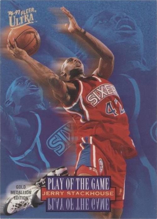 1996-97 Fleer Ultra - Play of the Game Jerry Stackhouse #G-298 Gold ...