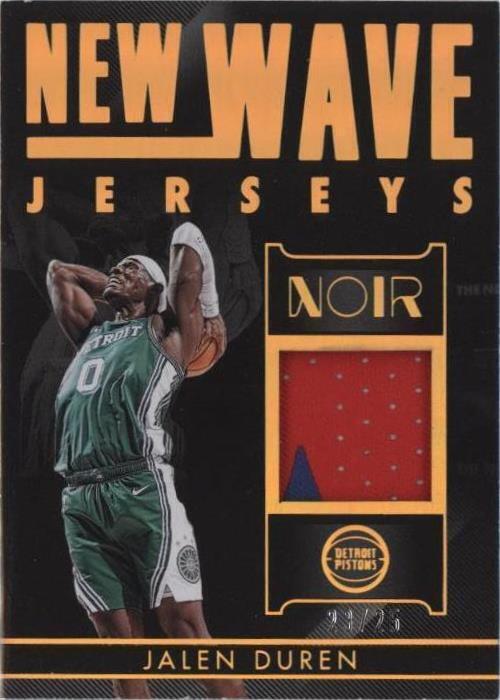 2022-23 Panini Noir - New Wave Jerseys Jalen Duren #NWJ-JLD Prime /25 ...