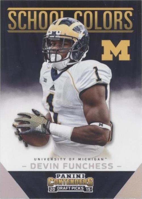 2015 Panini Contenders Draft Picks - School Colors Devin Funchess #31 ...