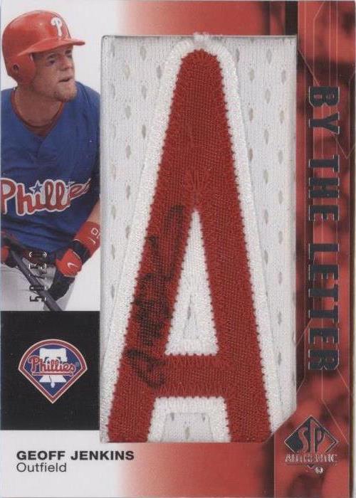 2008 SP Authentic - By the Letter Autographs Letter A #BL-GJ Geoff ...