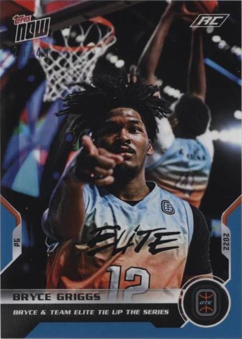 2021-22 Topps Now Overtime Elite - Blue #52 Bryce Griggs /49 (RC) for ...