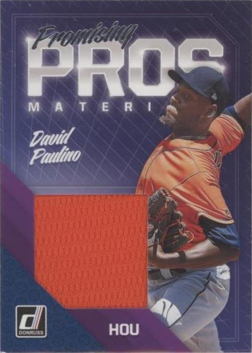 2018 Panini Donruss - Promising Pros Materials #PPM-DP David Paulino ...