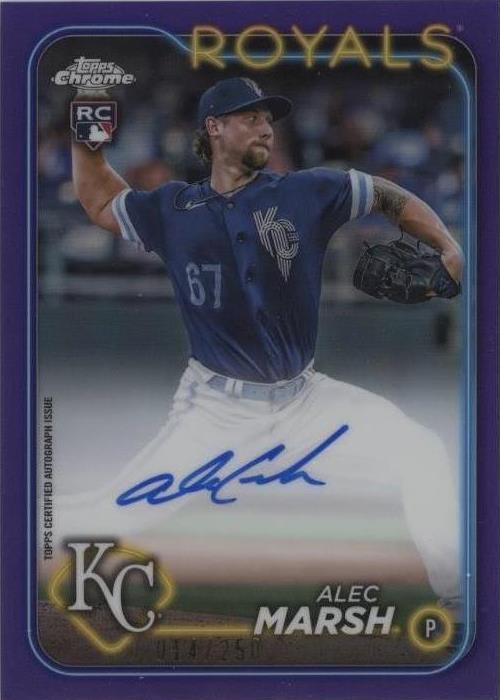 2024 Topps Chrome - Rookie Autographs Alec Marsh #RA-AMA Purple ...
