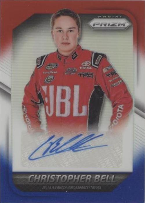 2016 Panini Prizm NASCAR - Driver Signatures Christopher Bell #BE Red ...