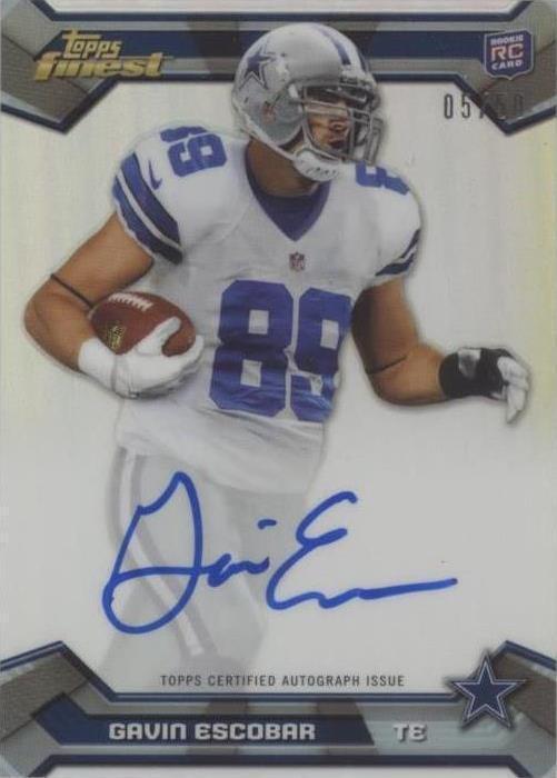 2013 Topps Finest - Gavin Escobar #133 Rookie Autograph Refractor /50 ...