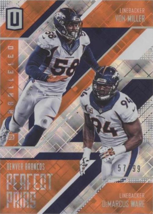 2016 Panini Unparalleled - Perfect Pairs Orange #PP-9 Von Miller ...