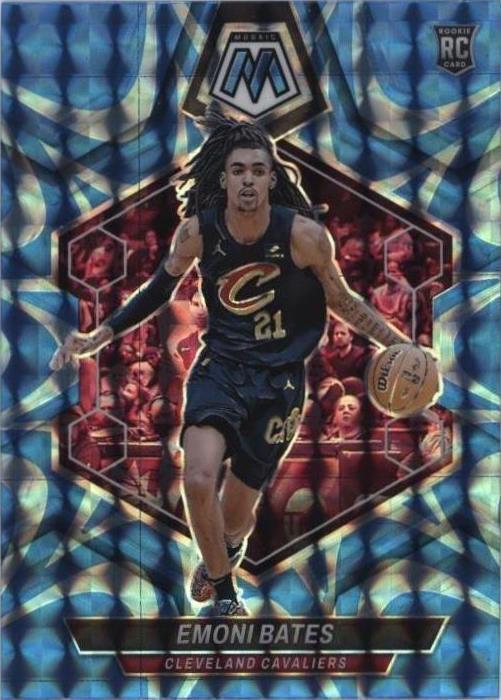 2023-24 Panini Mosaic - Rookies Emoni Bates #219 Reactive Blue Mosaic ...