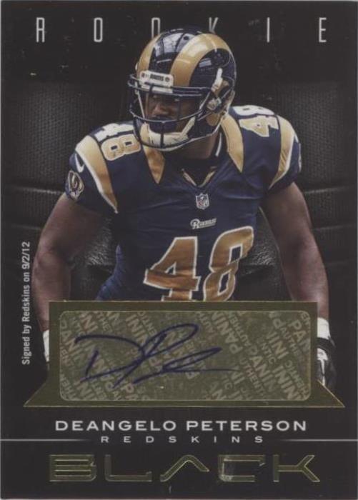 2012 Panini Black - Rookie Deangelo Peterson #127 Gold Signatures /99 ...