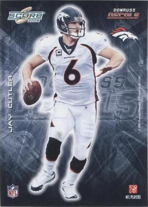 2008 Score - Donruss Decals Jay Cutler #13 for sale online | eBay