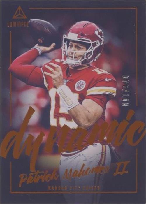 2020 Panini Luminance - Dynamic Patrick Mahomes II #D2 Orange /100 for ...