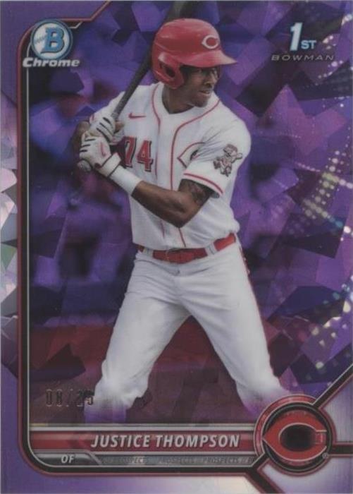 2022 Bowman Sapphire Edition - Chrome Prospects Purple #BCP-59 Justice ...