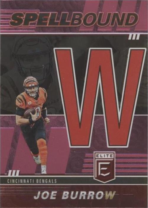 2022 Panini Donruss Elite - Spellbound Joe Burrow #SB-JB6 Pink Letter W ...