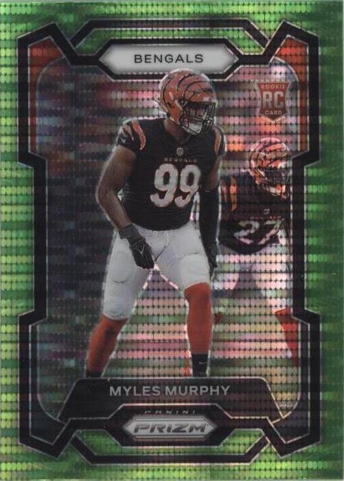 2023 Panini Prizm - Rookies Myles Murphy #320 Neon Green Pulsar Prizm ...