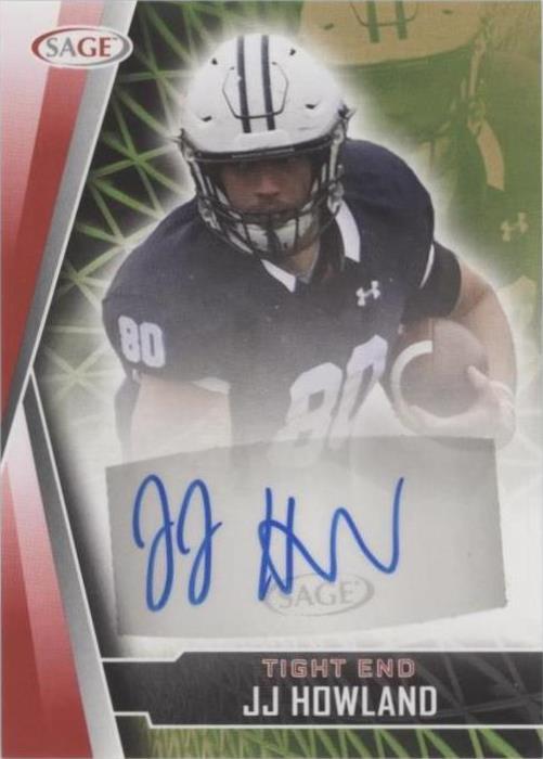 2022 SAGE High Series - Autographs Red #A-JJH JJ Howland (AU, RC) for ...