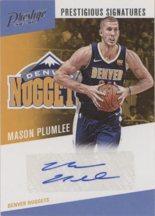 2017-18 Panini Prestige - Prestigious Signatures #PS-MPL Mason Plumlee ...