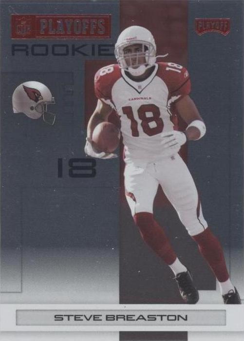 2007 Playoff NFL Playoffs - Red Metalized #174 Steve Breaston /399 (RC ...