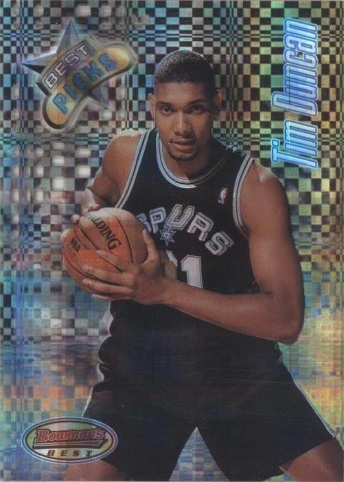 1997-98 Bowman's Best - Best Picks Tim Duncan #BP8 Atomic Refractor (RC ...