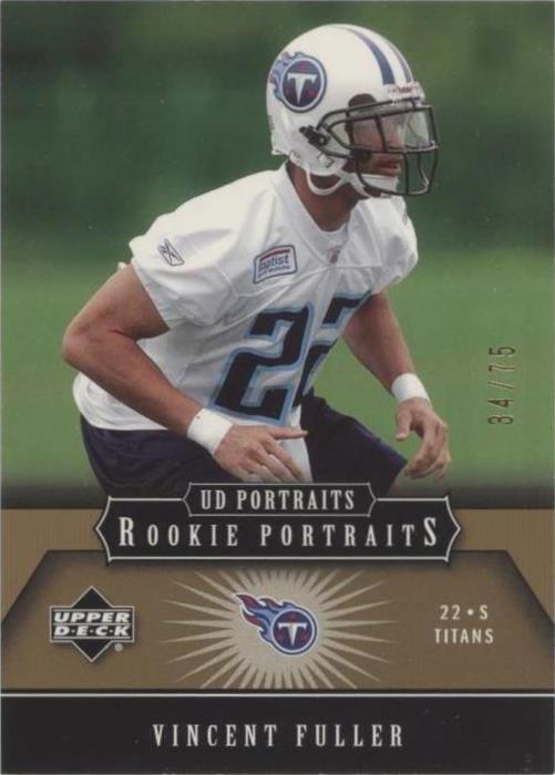 2005 Upper Deck Portraits - Gold #184 Vincent Fuller /75 (RC) for sale online | eBay