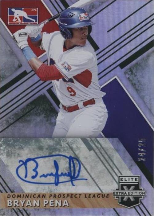 2019 Panini Elite Extra Edition - Dominican Prospect League Autographs Emerald #192 Bryan Pena ...