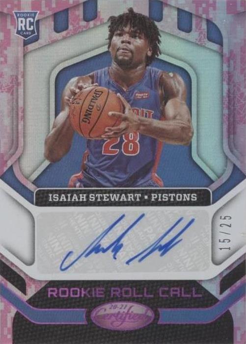 2020-21 Panini Certified - Rookie Roll Call Isaiah Stewart #RR-IST Camo ...