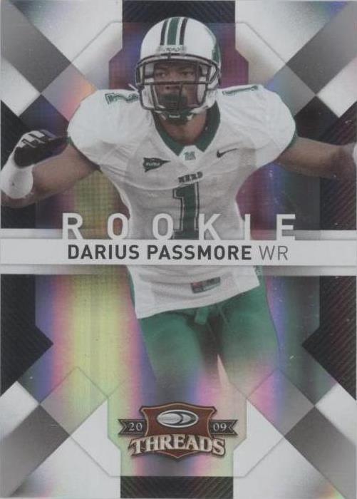 2009 Donruss Threads - Rookie Darius Passmore #128 Century Proof Silver ...