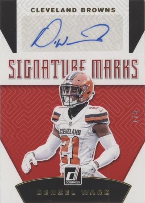 2019 Panini Donruss - Signature Marks Red #SM-31 Denzel Ward /5 (AU ...