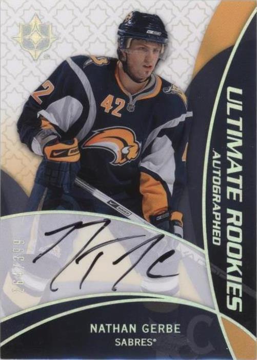 2008-09 Ultimate Collection - Ultimate Rookies Autographed Nathan Gerbe ...