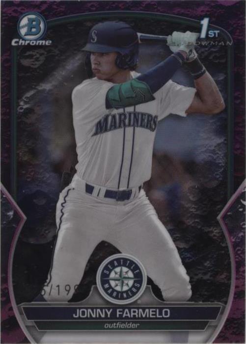 2023 Bowman Draft - Chrome Jonny Farmelo #BDC-177 Fuchsia Lunar ...