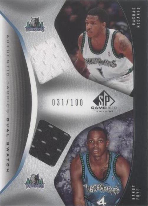 2006-07 SP Game Used Edition - Authentic Fabrics Dual Swatch #AFD-RR Randy Foye, Rashad McCants ...