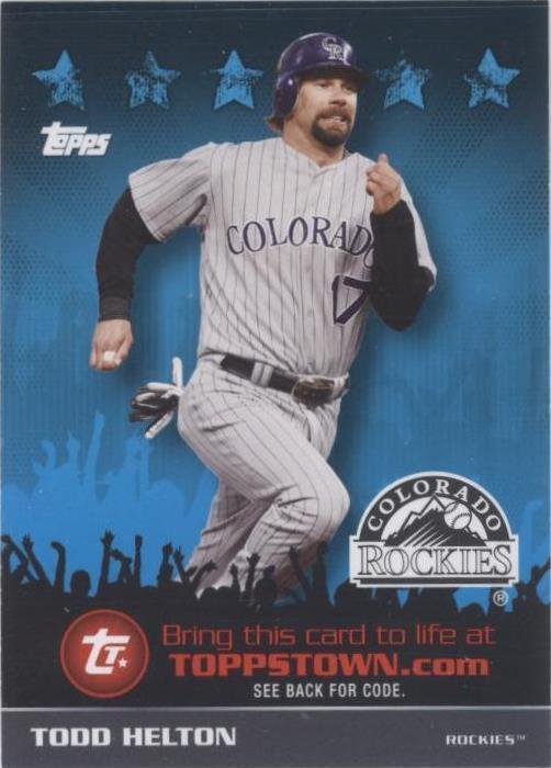 2009 Topps - Toppstown Redemption Code Cards Todd Helton #TTT44 for ...