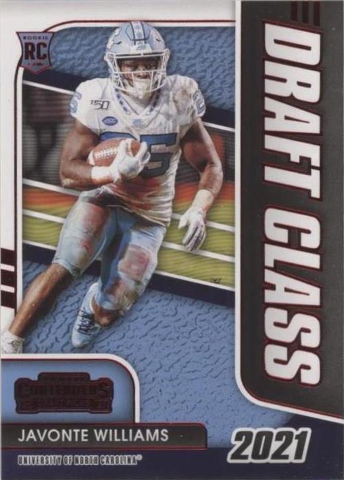 2021 Panini Contenders Draft Picks - Draft Class Javonte Williams #22 ...