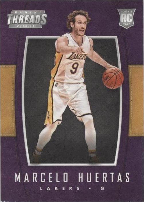 2015-16 Panini Threads - Leather Rookies #219 Marcelo Huertas (RC) for ...