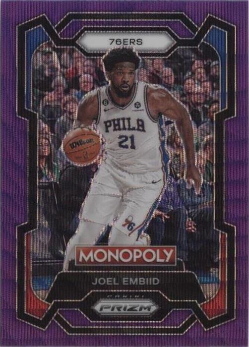 2023-24 Panini Prizm Monopoly - Purple Wave Prizm #69 Joel Embiid for ...