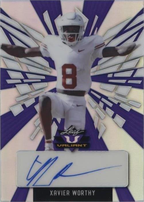 2022 Leaf Valiant - Purple #BA-XW1 Xavier Worthy /15 (AU, RC) for sale ...