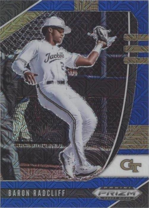 2020 Panini Prizm Draft Picks - Baron Radcliff #PDP146 Blue Mojo Prizm ...
