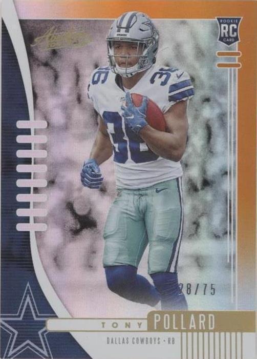 2019 Panini Absolute - Rookie Tony Pollard #139 Spectrum Orange /75 (RC ...