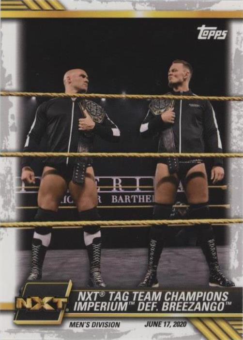 2021 Topps WWE NXT - #40 NXT Tag Team Champions Imperium def. Breezango ...