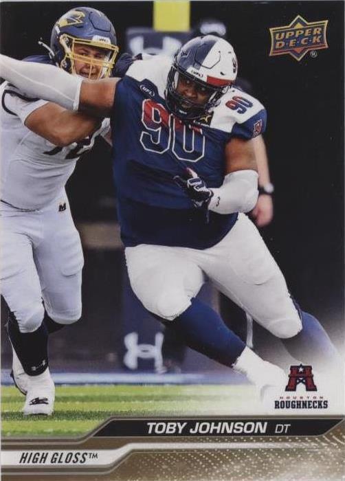 2024 Upper Deck Ufl - Toby Johnson #36 High Gloss /10 (RC) for sale ...