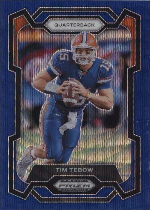 2024 Panini Prizm Draft Picks - Tim Tebow #35 Blue Wave Prizm /249 for ...