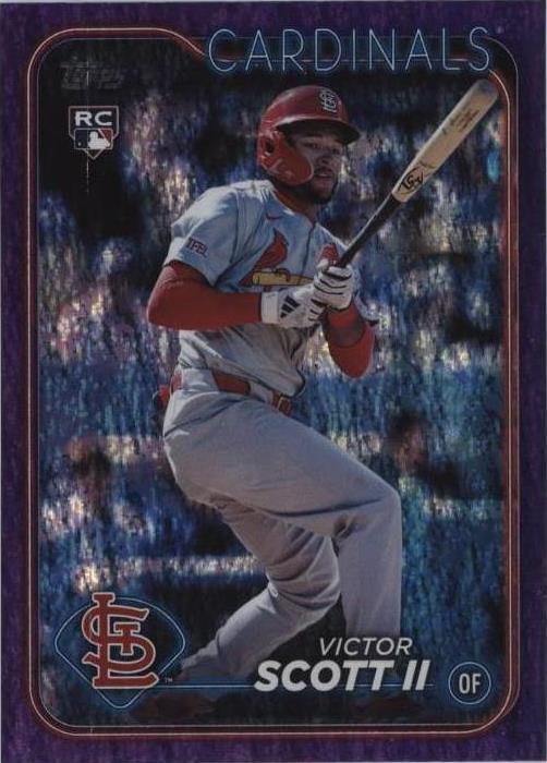 2024 Topps Update Series - Victor Scott II #US2 Purple Holo Foilboard ...