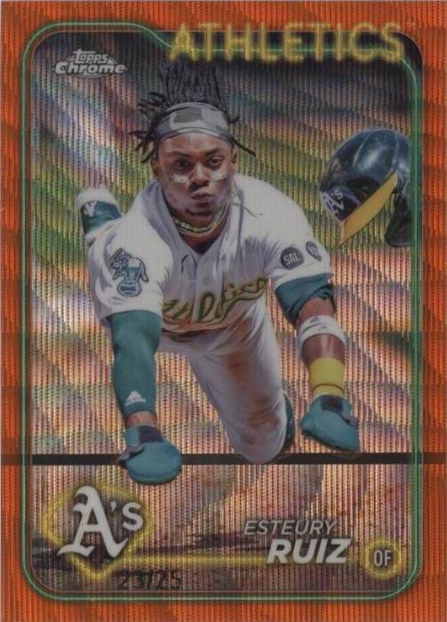 2024 Topps Chrome - Esteury Ruiz #241 Orange Wave Refractor /25 for ...