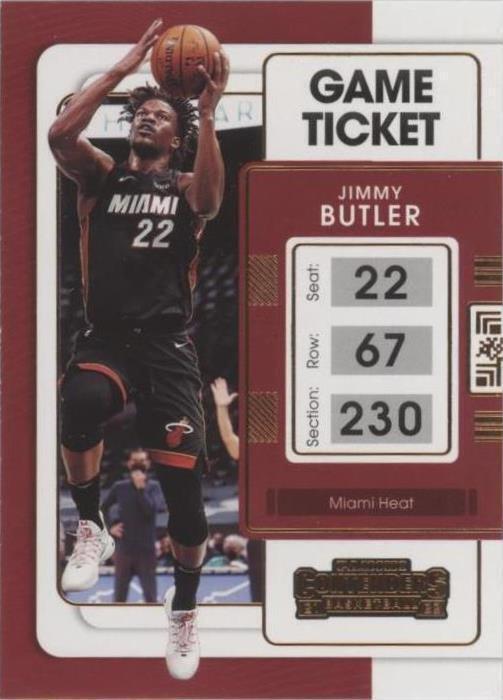 2021-22 Panini Contenders - Jimmy Butler #53 Game Ticket Bronze for ...