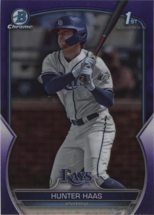 2023 Bowman Draft - Chrome Hunter Haas #BDC-160 Purple Refractor /250 ...