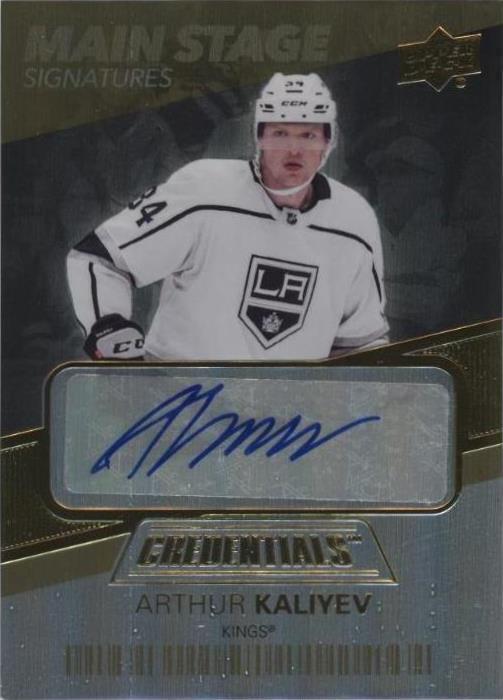 2021-22 Upper Deck Credentials - Main Stage Signatures Arthur Kaliyev # ...