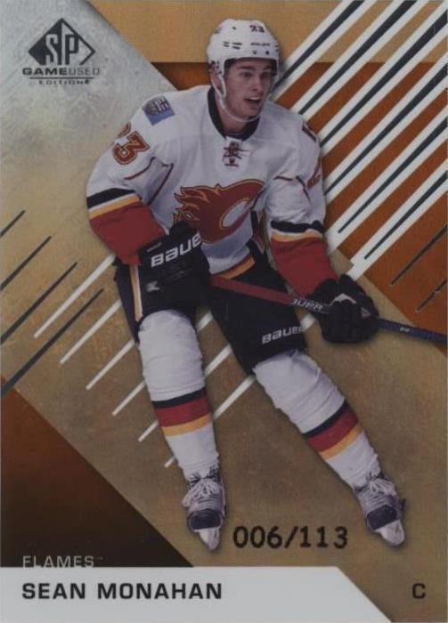 2016-17 SP Game Used - Sean Monahan #72 Orange Rainbow Draft Year /113 ...