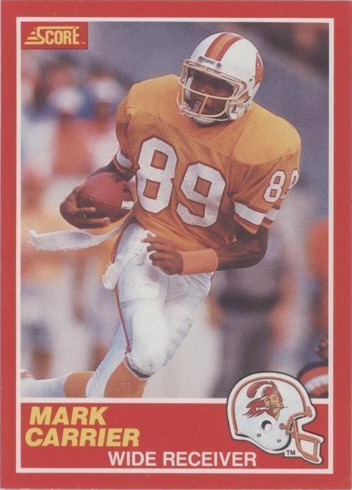 1989 Score - Mark Carrier, Bruce Hill #188 Bruce Hill Pictured on Back ...